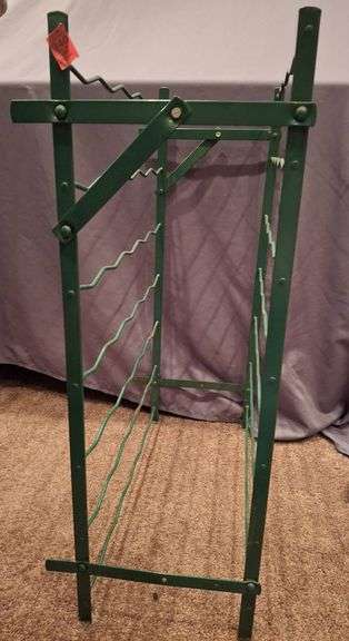 Green Metal Rack with Wavy Shelves, 20″ x 9″ x 28″ - Metzger Property ...