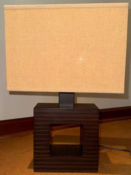 Table Lamp with Rectangular Shade and Open Base Design - Metzger ...
