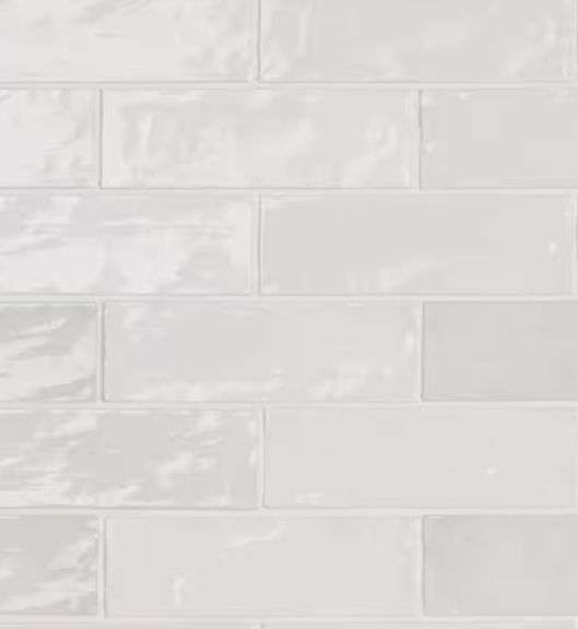 3-Ivy Hill Tile Kingston White 3 in. x 8 in. Glazed Ceramic Wall Tile ...