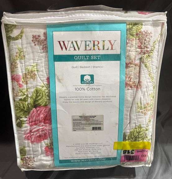 Waverly Full/Queen Quilt Set with Floral Pattern - Metzger Property ...