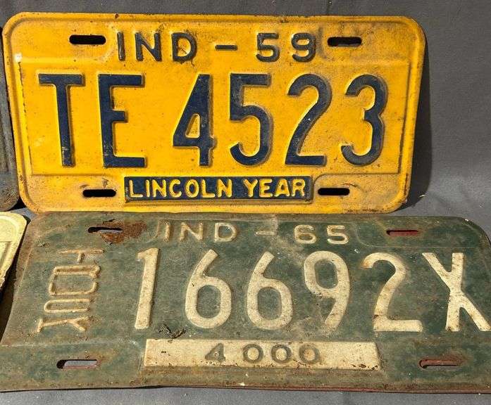 Indiana License Plates from 1956 to 1968 - Metzger Property Services, LLC
