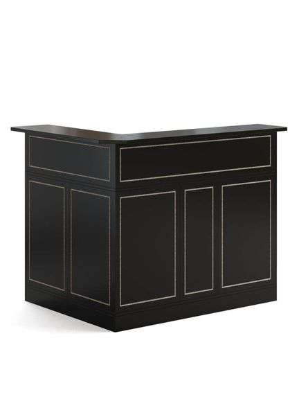 BYBLIGHT - Kearsten Black 44.09 in. Corner Bar L-Shaped Home Bar Table ...