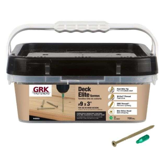 GRK Fasteners #9 x 3 in. Star Drive Bugle Head Deck Elite Wood Deck ...