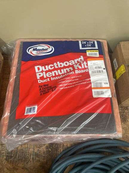 Master Flow 24 in. x 24 in. x 24 in. Duct Board Plenum Kit - R6.0 ...