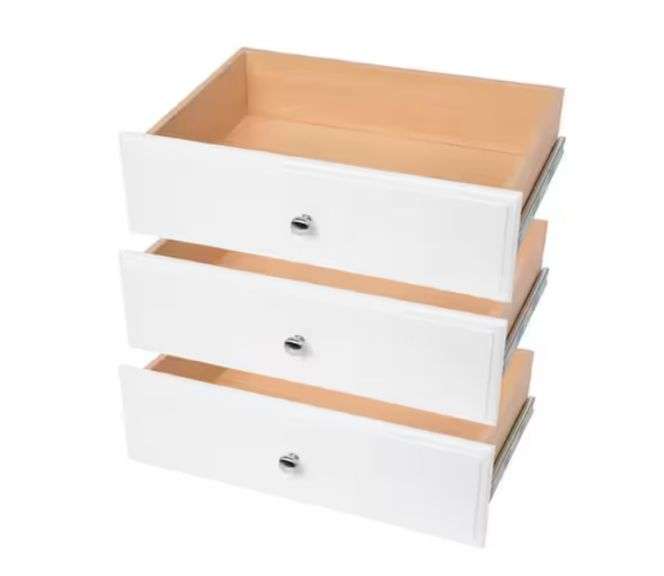 Closet Evolution 8 in. H x 24 in. W White Wood Drawer - Metzger ...