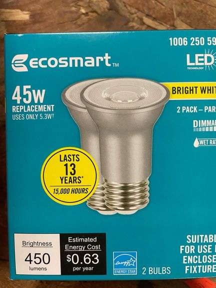 EcoSmart 45-Watt Equivalent PAR16 Dimmable LED Spot Light Bulb Bright ...
