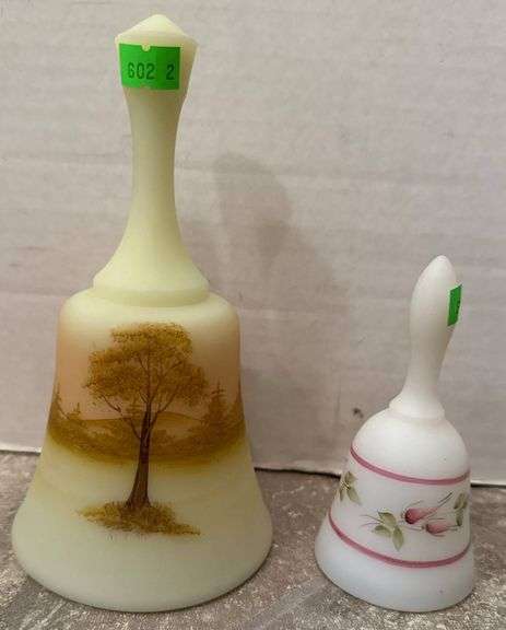 Hand-Painted Glass Bells with Floral and Landscape Designs - Metzger ...