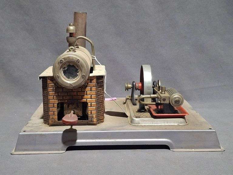 Toy-Scale Model Steam Engine with Metal Base, Made in Germany 9.5″ x 7 ...
