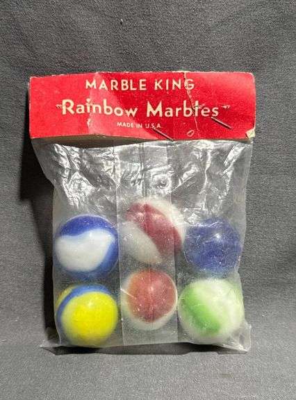 Big Boy Marble King Rainbow Marbles in Original Packaging - Metzger ...