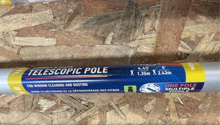 Unger 4-8 ft. Aluminum Telescopic Pole with Connect and Clean Locking ...