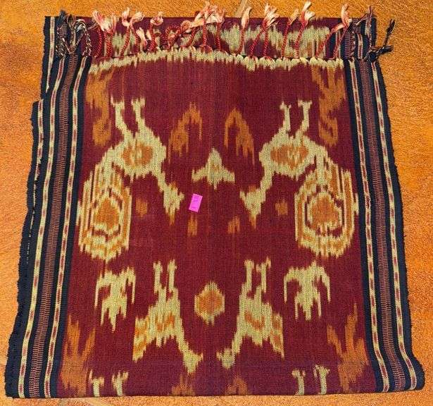 Handwoven Ikat Textile Runner, 71” x 17” - Metzger Property Services, LLC