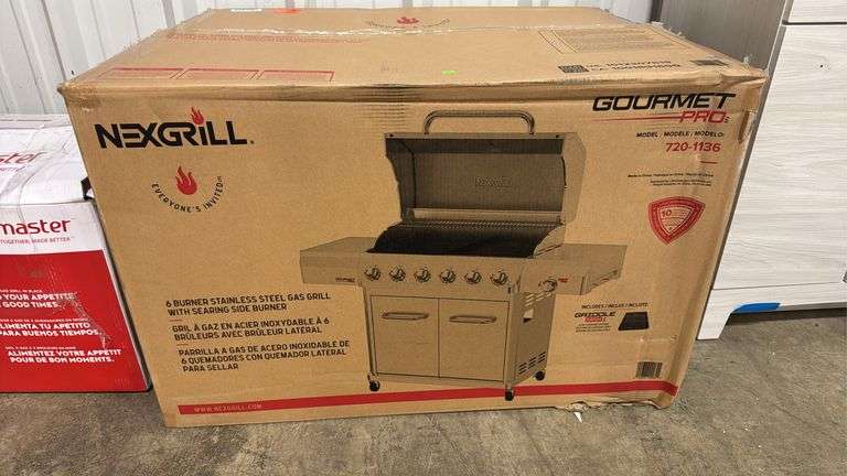Nexgrill Gourmet Pro 6-Burner Stainless Steel Propane Gas Grill with ...