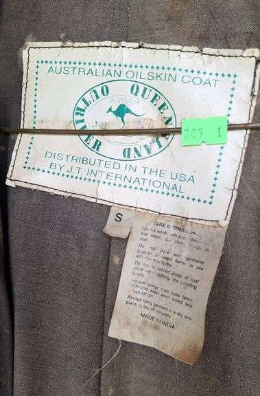 Australian Oilskin Coat by Outback Outfitters, Small Size - Metzger ...
