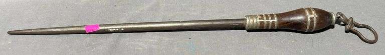 Metal Shaft Tool with Turned Handle and Maker’s Mark - Metzger Property ...