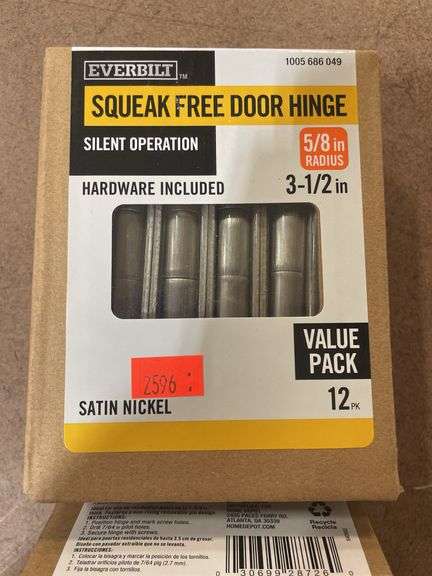 Everbilt Squeak Free Door Hinge 5/8” 3-1/2” 12Pk - Metzger Property ...