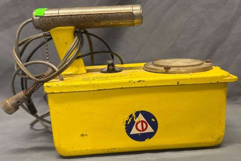 Yellow Civil Defense Geiger Counter with Headset, Model CDV-700 ...