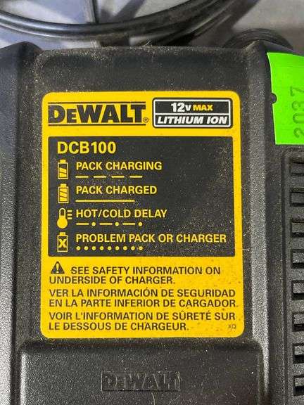 DeWalt DCB100 12V MAX Lithium-Ion Battery Charger - Metzger Property ...