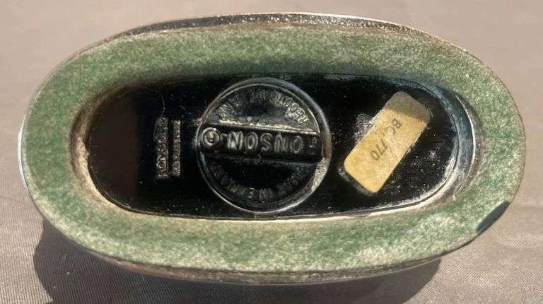 Ronson Silver-Plated Tabletop Lighter with Fluted and Beaded Detailing ...