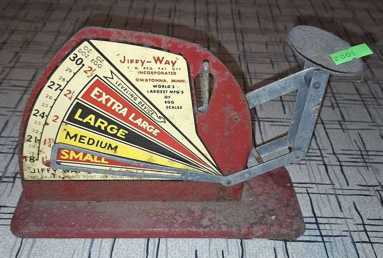 Jiffy-Way Egg Scale with Color-Coded Weight Chart - Metzger Property ...
