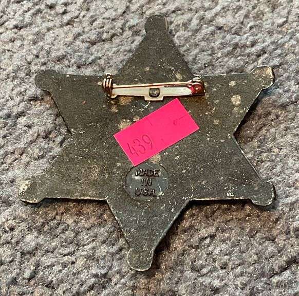 Metal Sheriff Badge with Capitol Building Engraving - Metzger Property ...