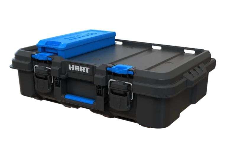 HART Stack System Tool Box with Small Blue Organizer & Dividers, Fits ...