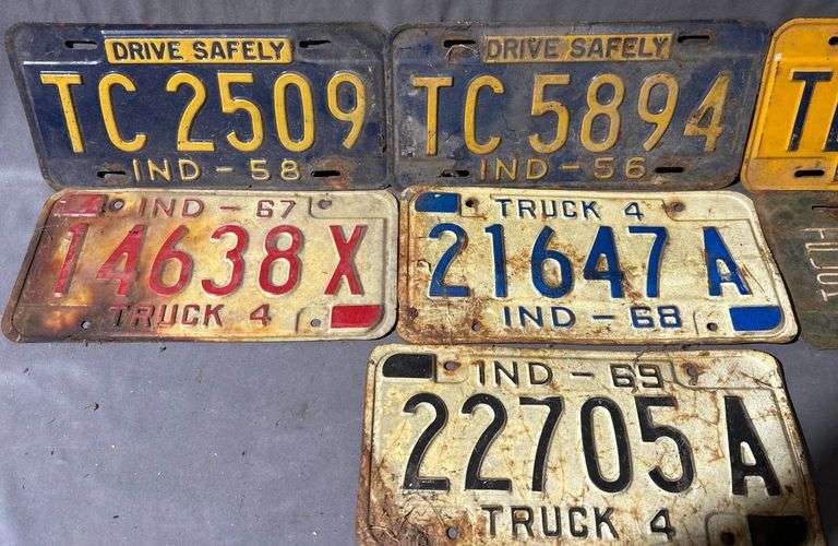 Indiana License Plates from 1956 to 1968 - Metzger Property Services, LLC