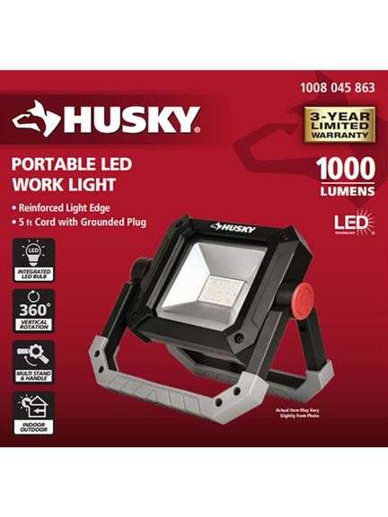 HUSKY - 1000 Lumens LED Portable Work Light - Metzger Property Services ...