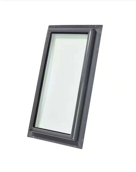 VELUX 22-1/2 in. x 46-1/2 in. Fixed Pan-Flashed Skylight with Tempered Low-E3 Glass - Metzger ...