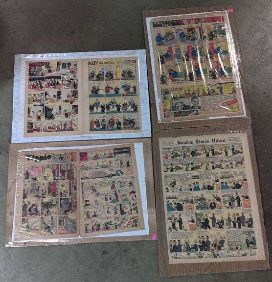 (4) Sunday Comic Pages Including Sunday Times-Union and Polly and Her ...