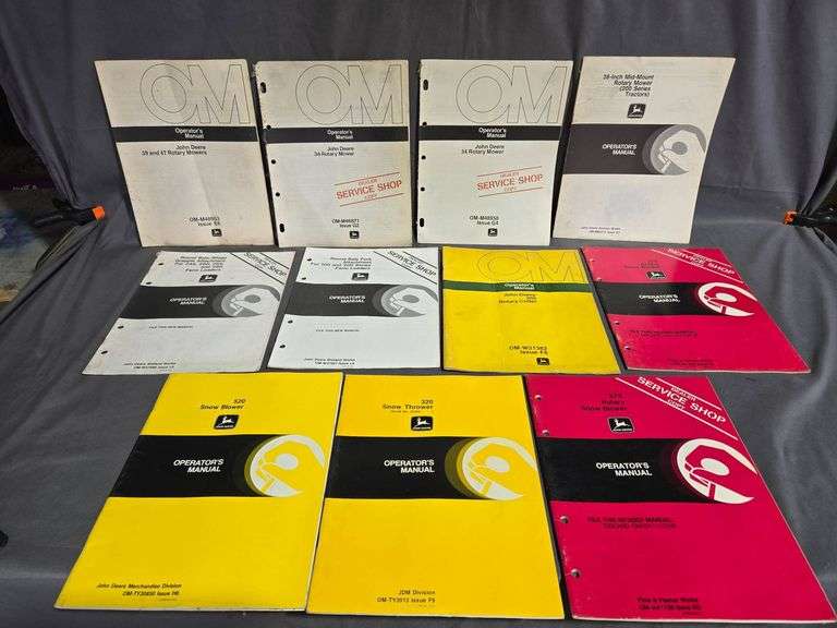 11 – John Deere Operator’s Manuals for Various Equipment - Metzger ...