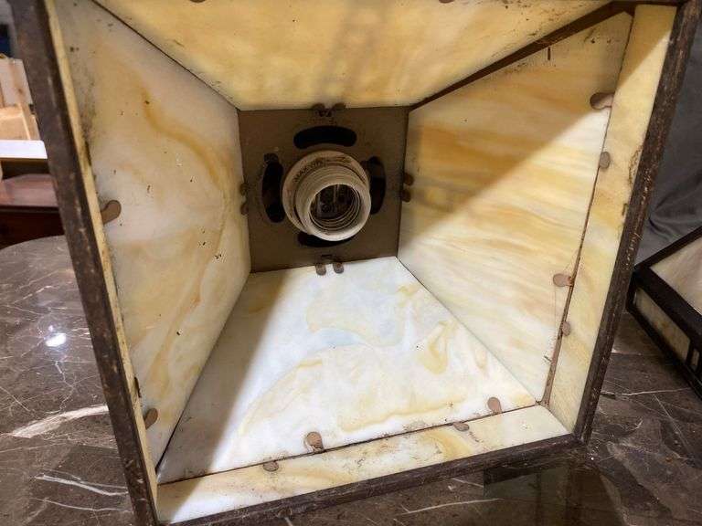 Adjustable Height Light Fixtures with Glass Shades - Metzger Property ...