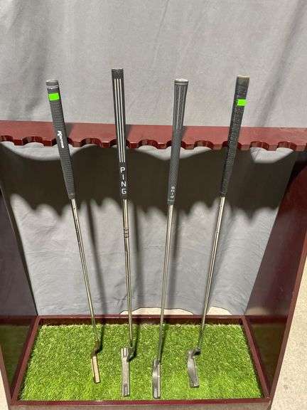 Four Ping Golf Putters with Engraved Details - STAND NOT INCLUDED ...