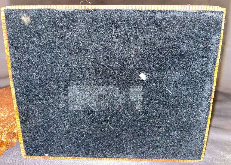 Metal Filigree Rectangular Box with Floral Patterns - Metzger Property ...