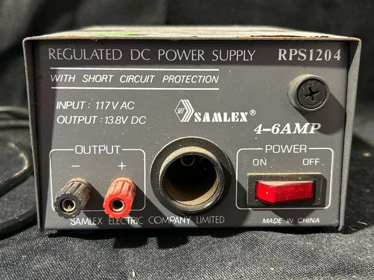 Samlex RPS1204 Regulated DC Power Supply, 4-6 AMP, 13.8V Output ...