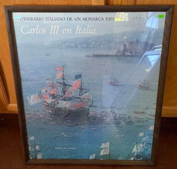 Framed Museo del Prado Poster, ‘Carlos III en Italia’, 1991, 25”x30 ...
