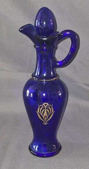 Avon Cobalt Blue Glass container with Stopper, 8-inch - Metzger ...