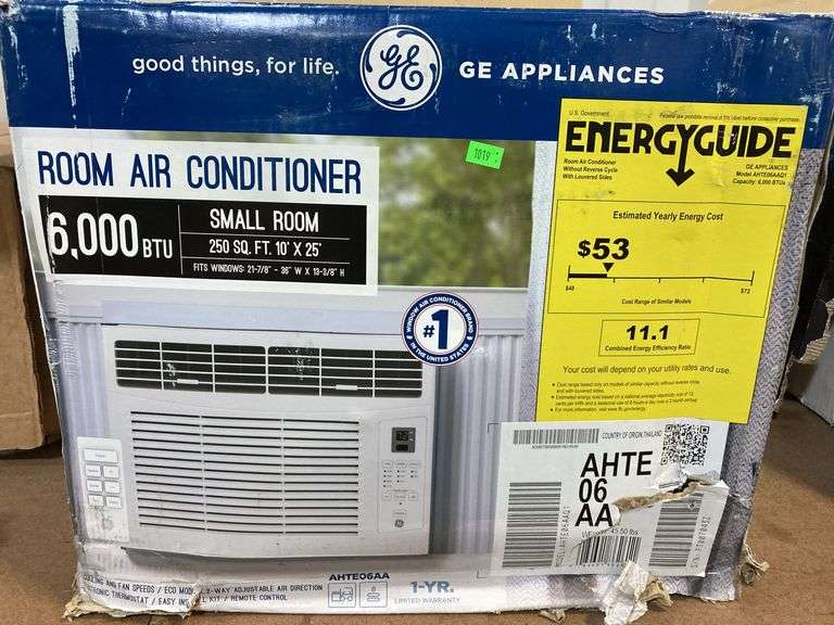GE 6,000 BTU 115V Window Air Conditioner Cools 250 Sq. Ft. Dented ...