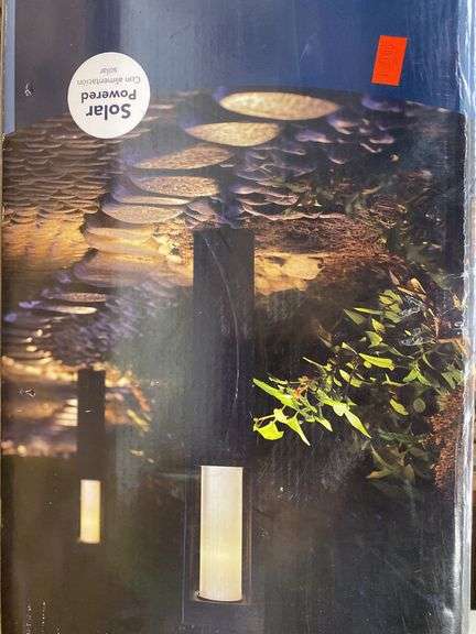 Monteaux Lighting Black Integrated LED Outdoor Solar Pathway Lights with Outer Clear and Inner ...