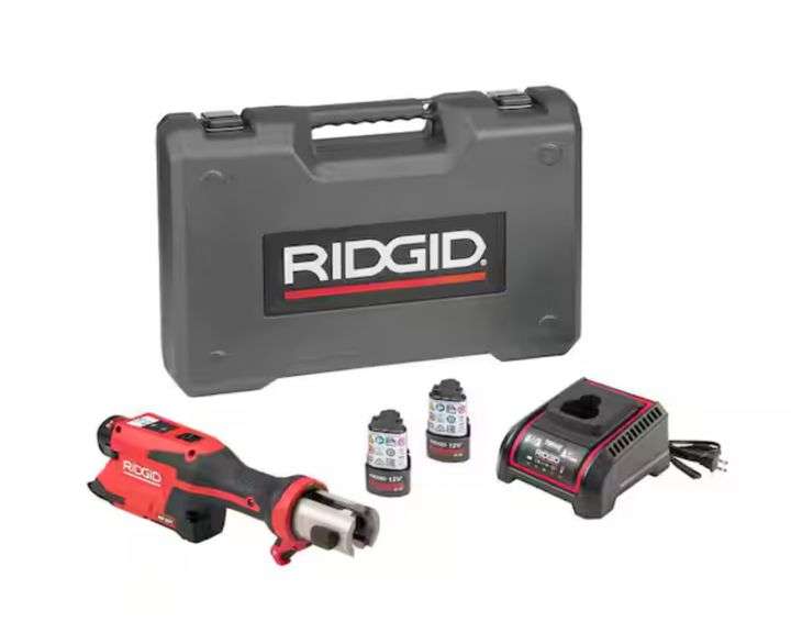 RIDGID RP 251 Compact Inline Press Tool Kit (Tool Only) Includes 2-12V ...