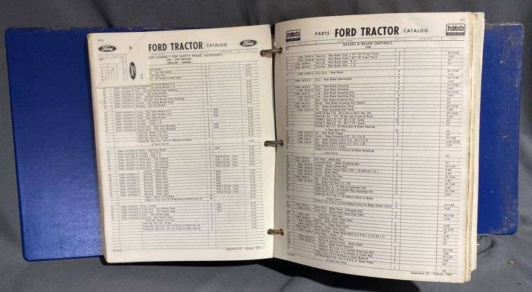 Ford Tractor and Equipment Parts Catalog in Binder - Metzger Property ...