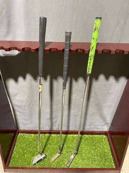 Three Golf Putters Featuring Ping and Carbite Brands STAND NOT INCLUDED ...