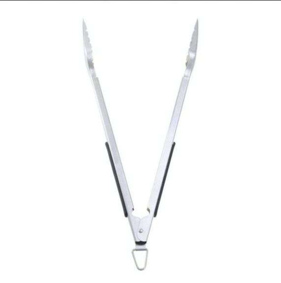 Universal Stainless Steel Grill and Griddle Locking Tongs with Soft ...