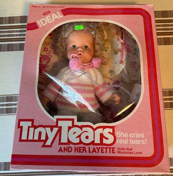 Tiny Tears Doll with Layette by Ideal in Original Packaging - Metzger ...