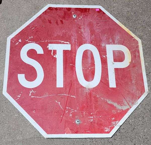 Octagonal Metal STOP Sign with Reflective Finish, 30″x30″ - Metzger ...