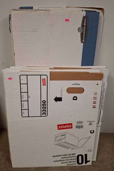 9 – Unassembled Banker’s Box Storage Boxes - Metzger Property Services, LLC