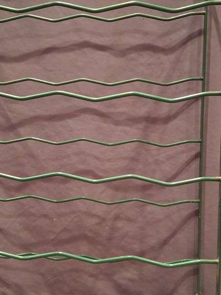 Green Metal Rack with Wavy Shelves, 20″ x 9″ x 28″ - Metzger Property ...