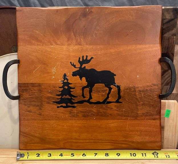 Cutting Boards, Moose Serving Tray, and Two Round Platters - Metzger ...