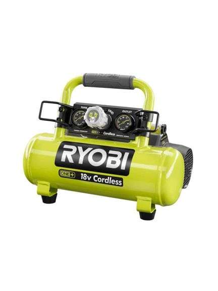 RYOBI - ONE+ 1 Gal. 120 PSI Portable 18V Horizontal Air Compressor ( 0. ...