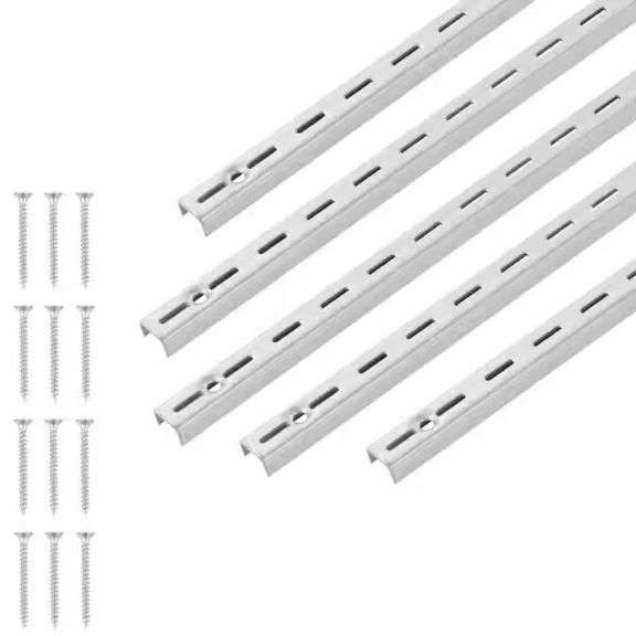 Shelf Pilaster, 39 in. 10 Pack, Upright Wall Shelving System, Heavy ...
