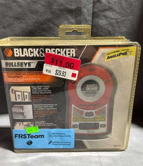 (2) Items: Black & Decker BullsEye Laser Level and Pair of Two-Way ...